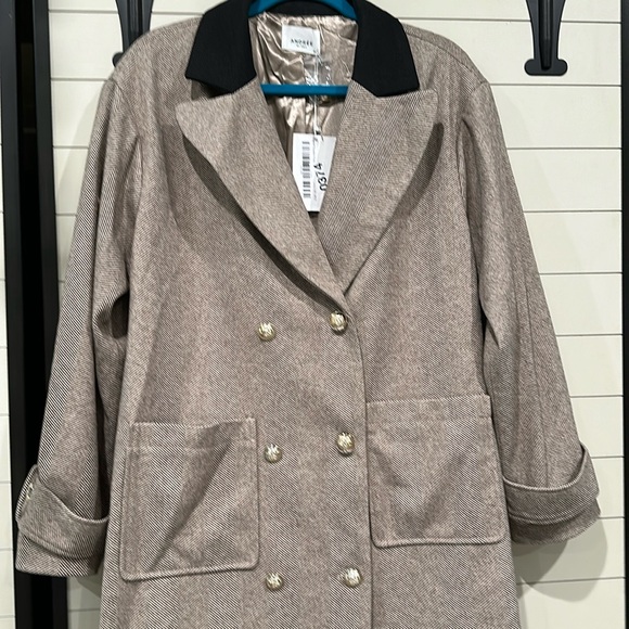 ANDREE BY UNIT | Jackets & Coats | Nwt Andree Collared Double Pocket ...